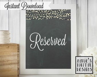 Reservation sign | Etsy