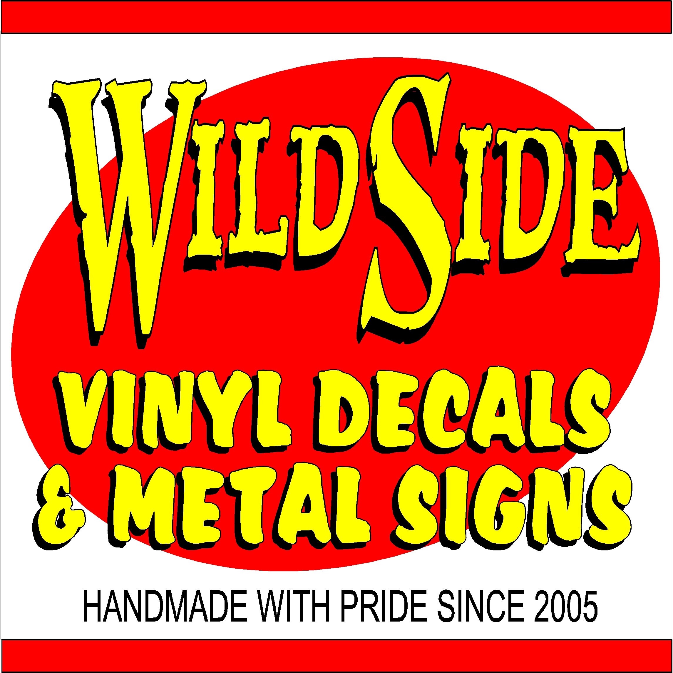 Contour Cut Vinyl Decals and Metal Signs by WildsideDecals on Etsy