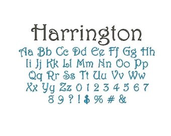 Harrington font | Etsy