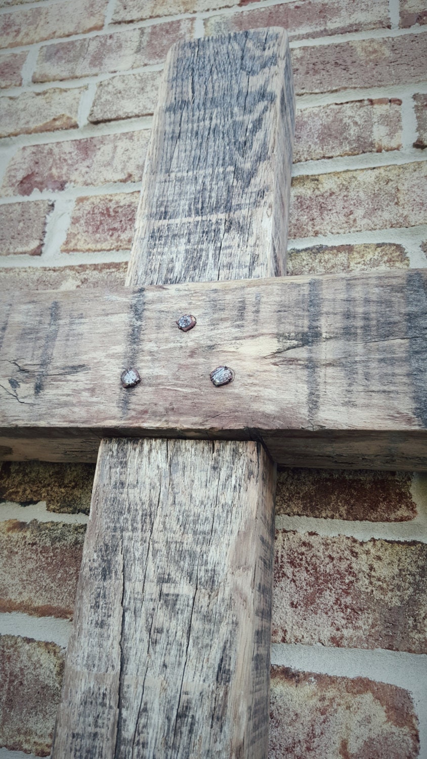 Large authentic looking barn wood cross One of a Kind