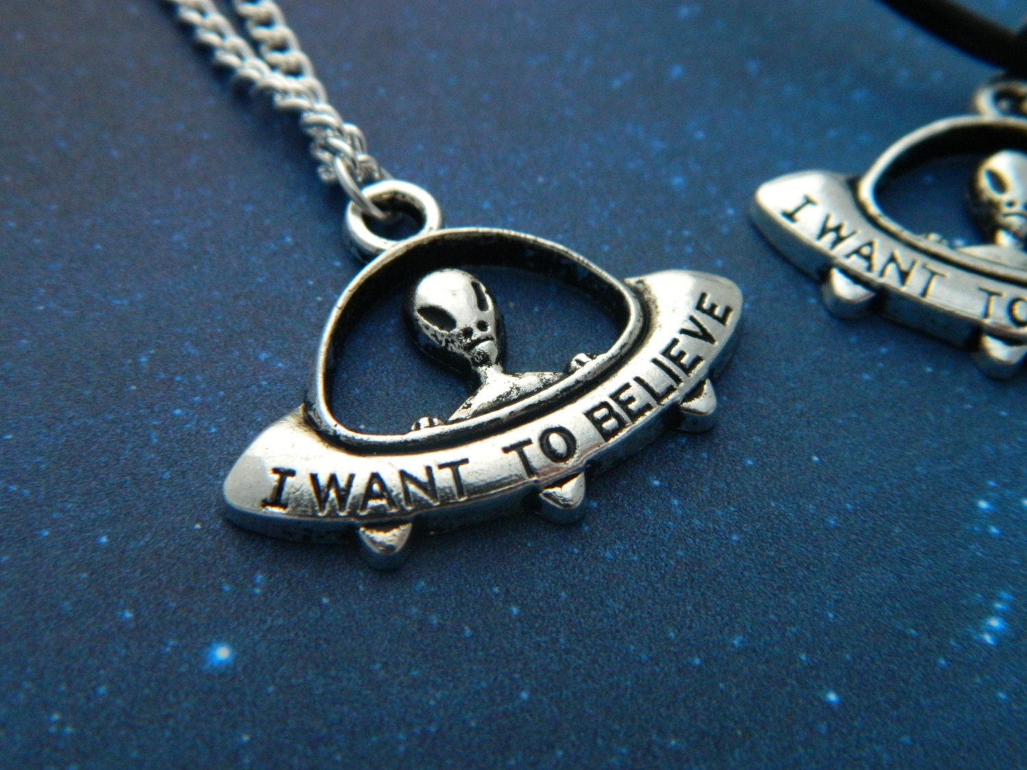 Alien Necklace UFO Necklace Space Jewellery I Want To
