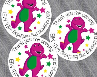 Unique barney labels related items | Etsy