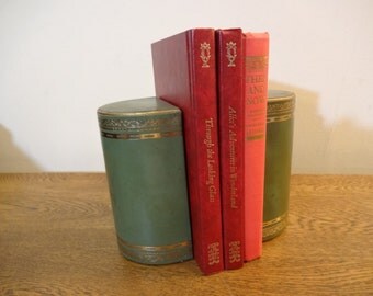 Leather bookends | Etsy