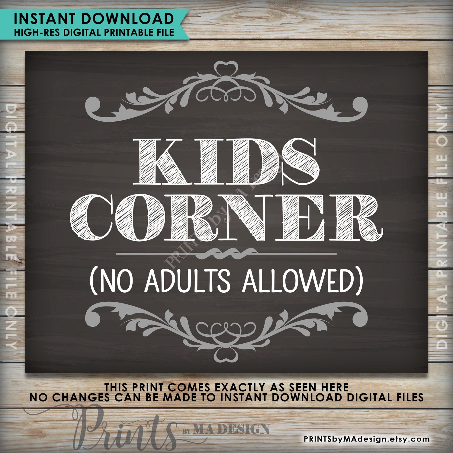 Kids Table Sign, Kids Corner, Kids Table Wedding Sign, Activities, 8x10 ...