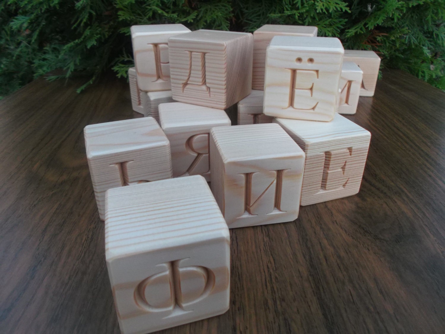 33 Russian alphabet blocks Wooden alphabet by WoodpeckerLG on Etsy