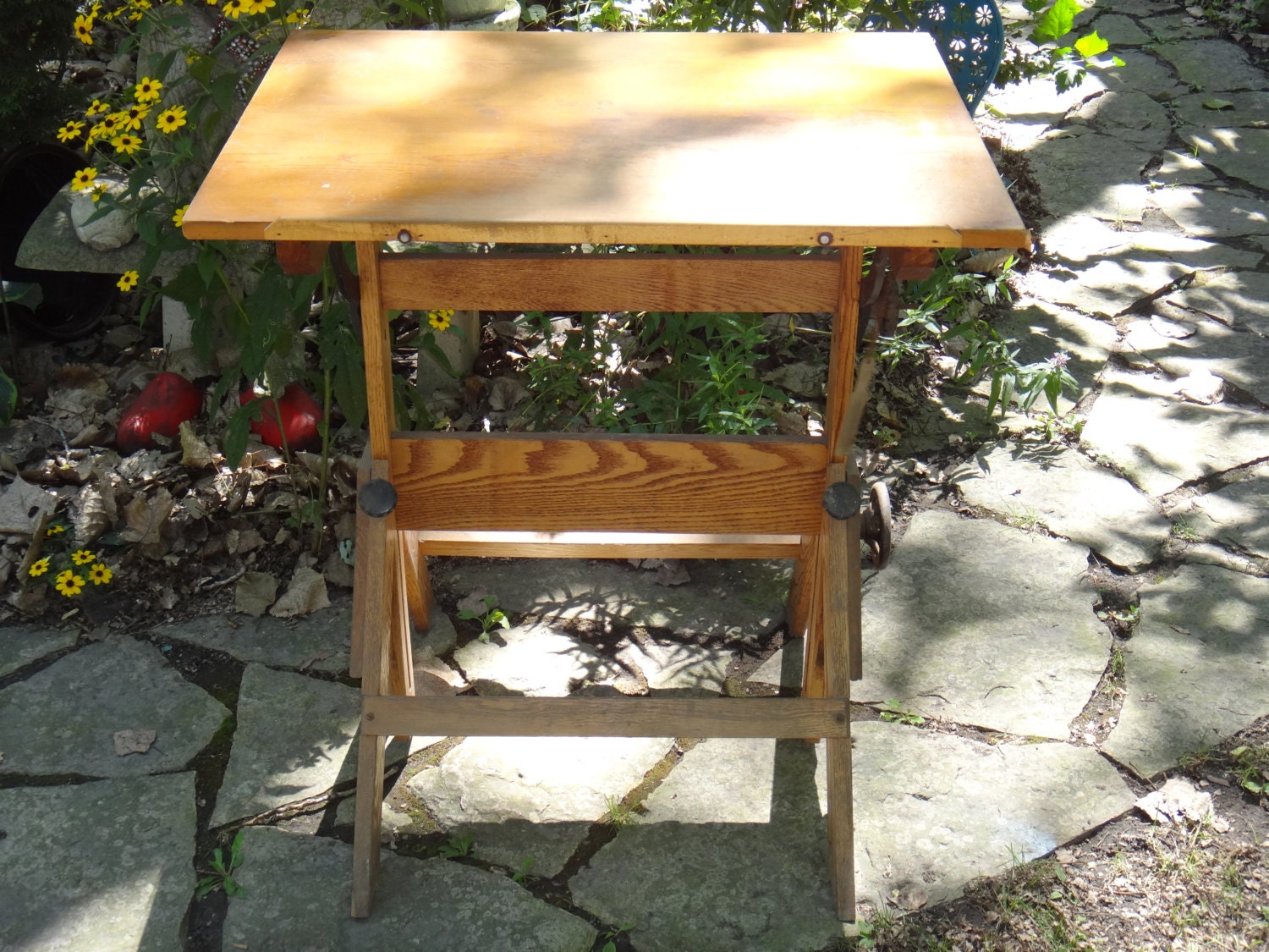 Wood Drafting Table, Antique Drafting Table, Artist, Man Furniture ...