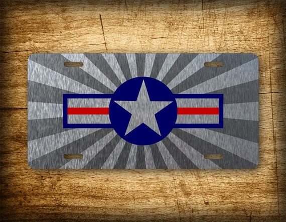 USAF Aircraft Insignia License Plate Roundel United States Air