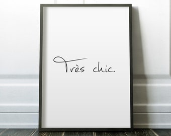 Tres chic print | Etsy