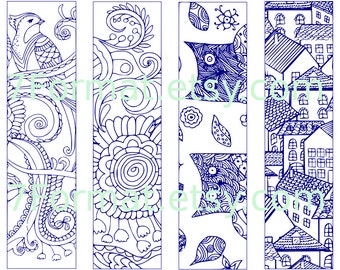 Unique zendoodle bookmark related items | Etsy