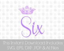 Unique 6th birthday svg related items | Etsy