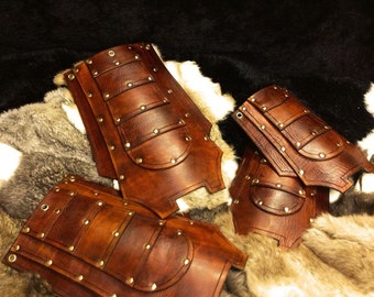 Leather armour larp tassets (Norgir Design)