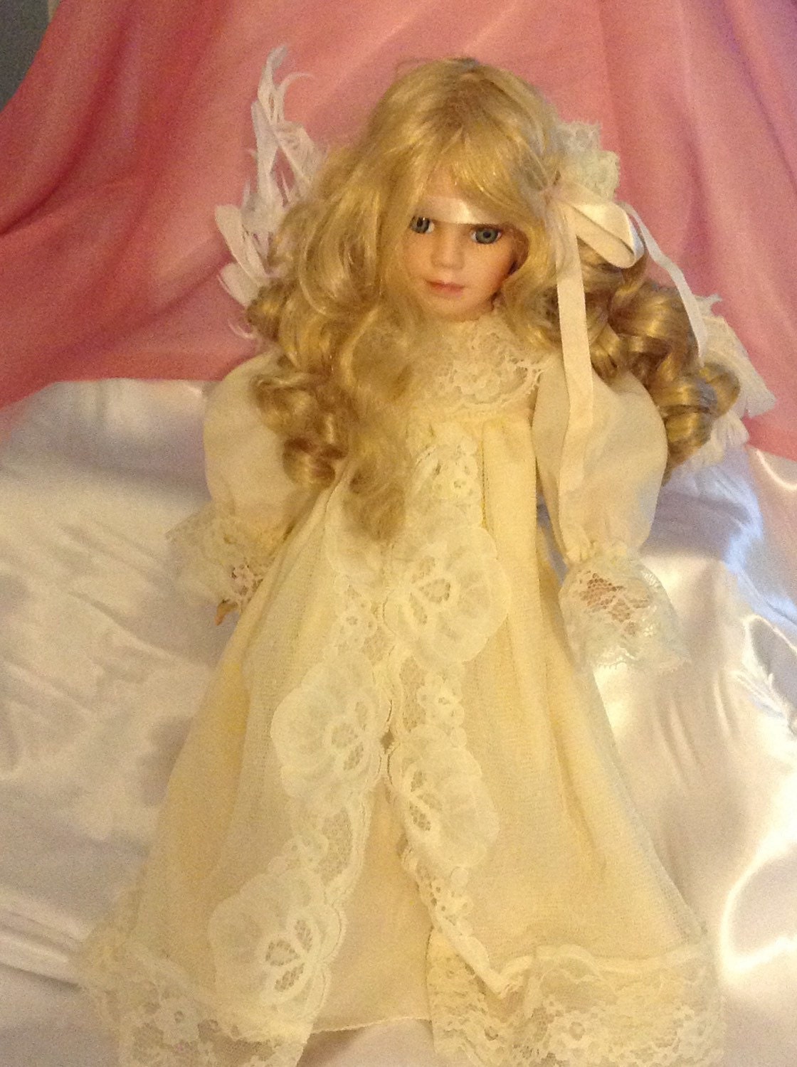 Vintage Angel Porcelain Doll By Eleganteshop On Etsy