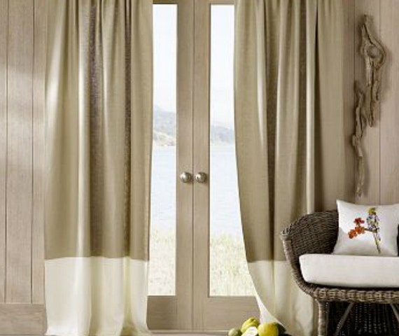 Color Block Curtains Color Block Drapery Panel custon