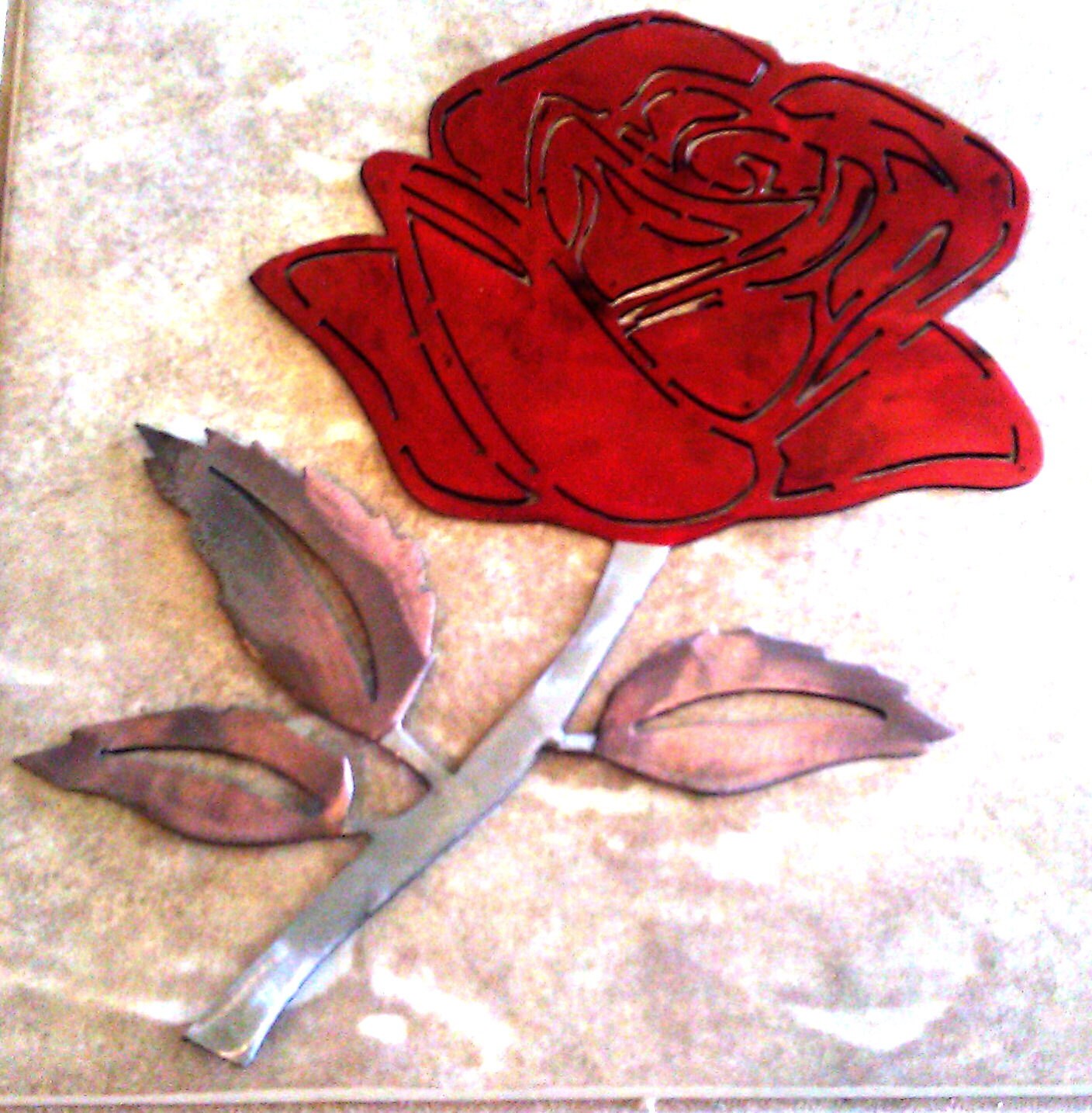 Rose DXF file for your CNC plasma laser or router