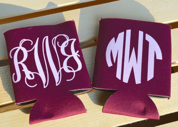 Monogram can cooler personalized can cooler ONE personalized