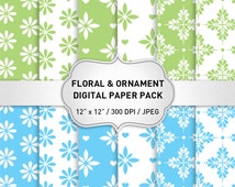 Popular items for digital floral paper on Etsy