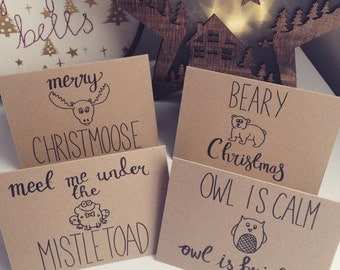 Pun christmas card | Etsy