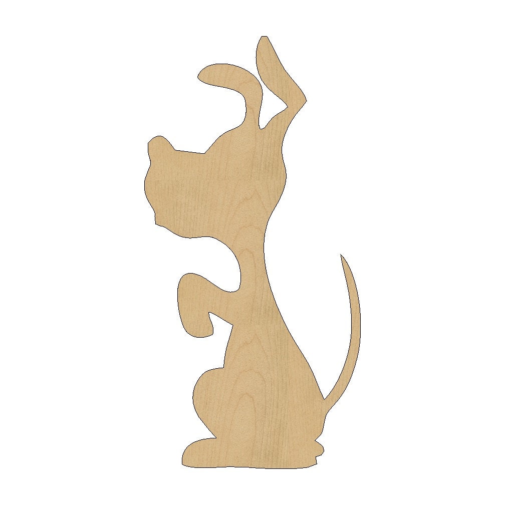 Dog Cutout Shape Laser Cut Unfinished Wood Shapes Craft