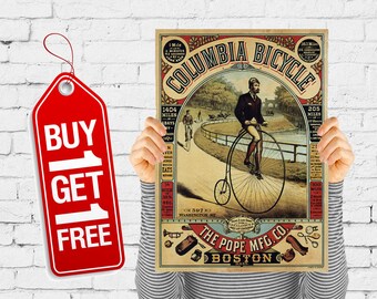 Retro cycling poster | Etsy