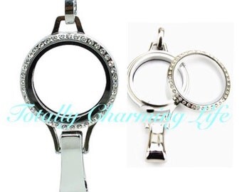 Unique floating lockets related items | Etsy