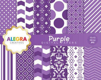 Unique purple scrapbook related items | Etsy