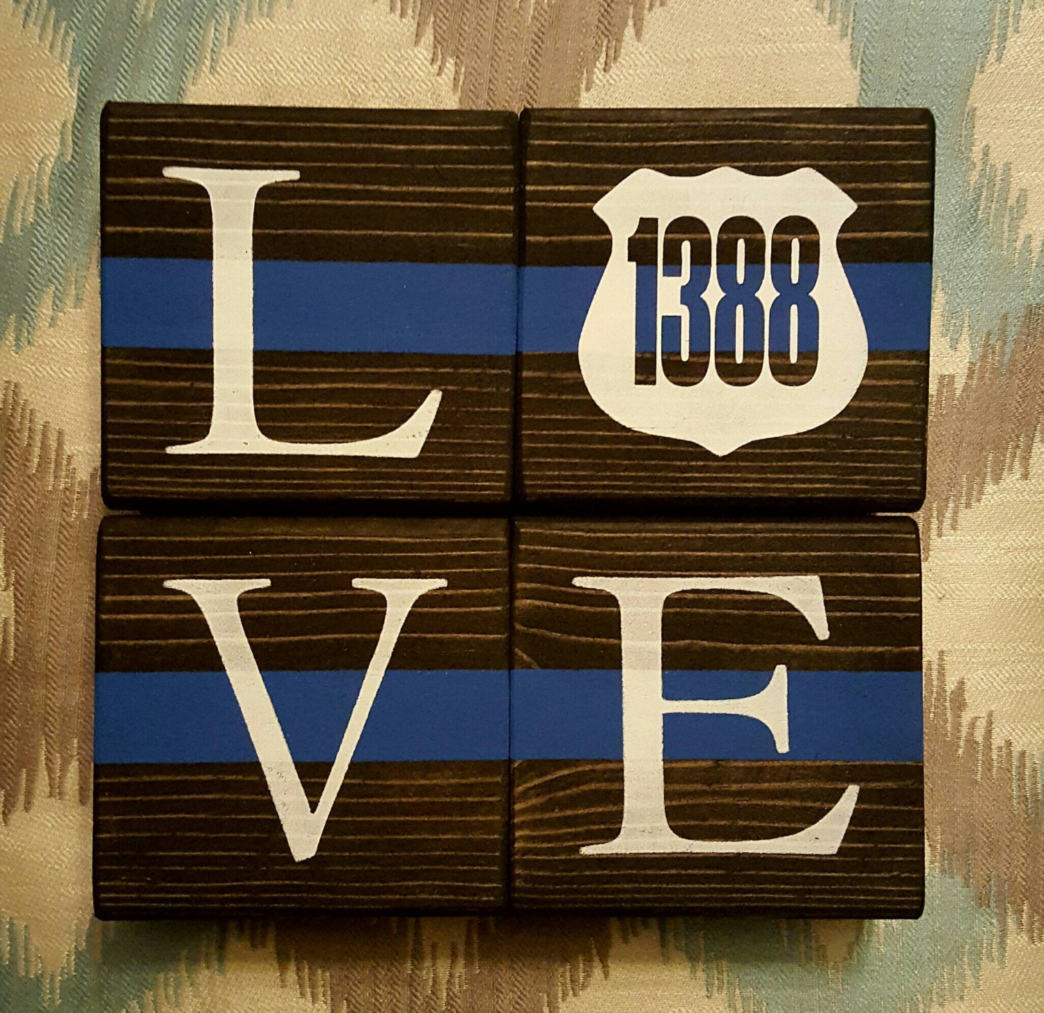 Police Officer Blocks. Police Officer Gift. Law Enforcement
