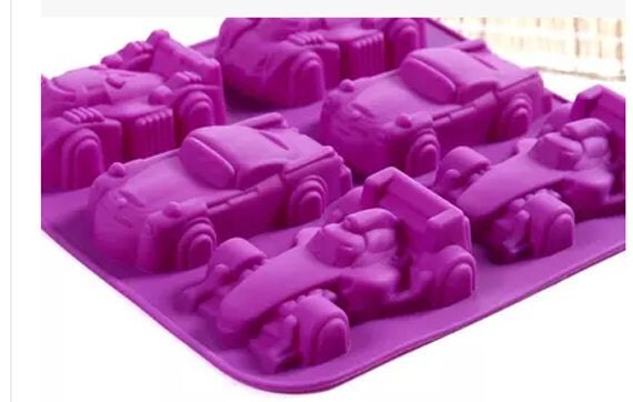 Racing car Chocolate Cake Mold Soap Mold Silicone by moldselling