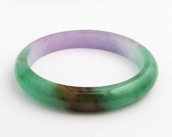Purple jade bangle | Etsy