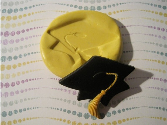 Graduation Mold Graduation Cap Mold Silicone by BakersToyBox