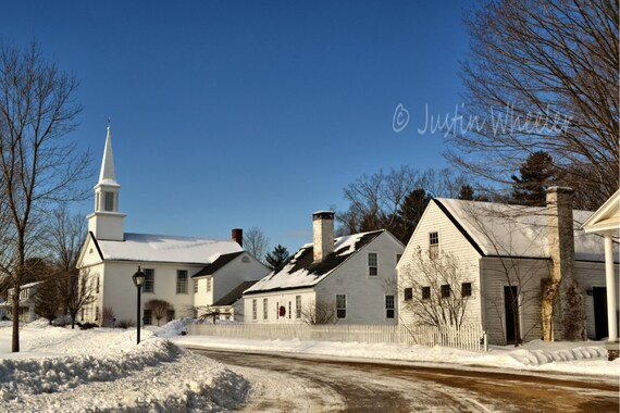 Winter in Hebron Village Hebron New Hampshire Instant Digital