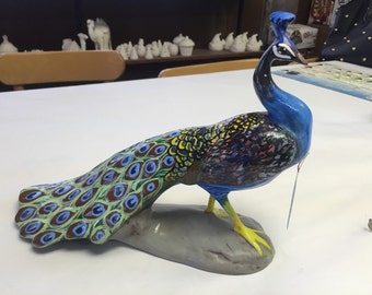 Ceramic peacocks | Etsy