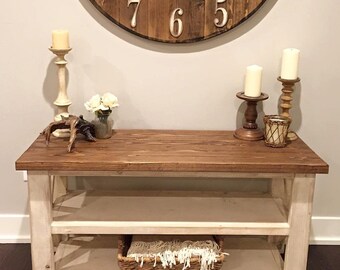 Unique rustic console table related items | Etsy
