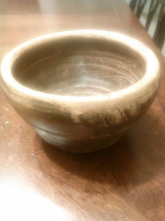 Items similar to Antique tobacco spit glazed pottery bowl Over 100 ...
