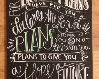 Scripture chalk art | Etsy