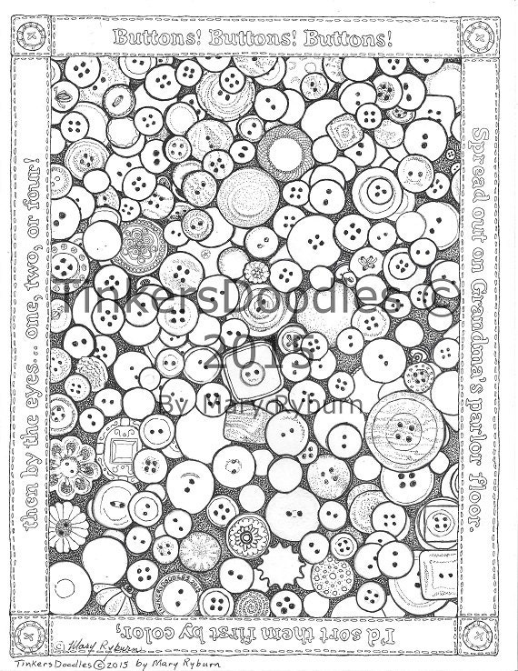 Buttons Buttons Buttons Coloring Page