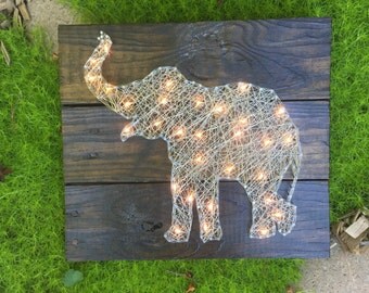 Elephant string art | Etsy