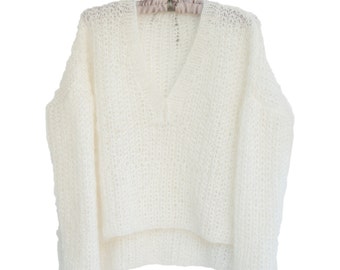 White wool coat | Etsy