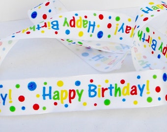 Happy birthday ribbon | Etsy