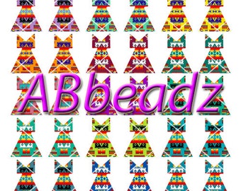 Tulip Art w/ Native American Backgrounds Collage Sheet by Abbeadz