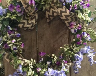 Spring lilac wreath | Etsy