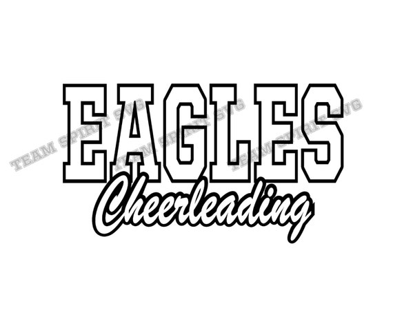 Eagles Cheerleading SVG DXF EPS Silhouette Studio Eagles