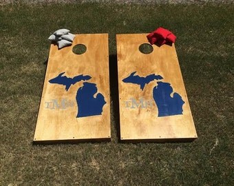 Michigan cornhole | Etsy