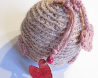 Crochet heart hat | Etsy