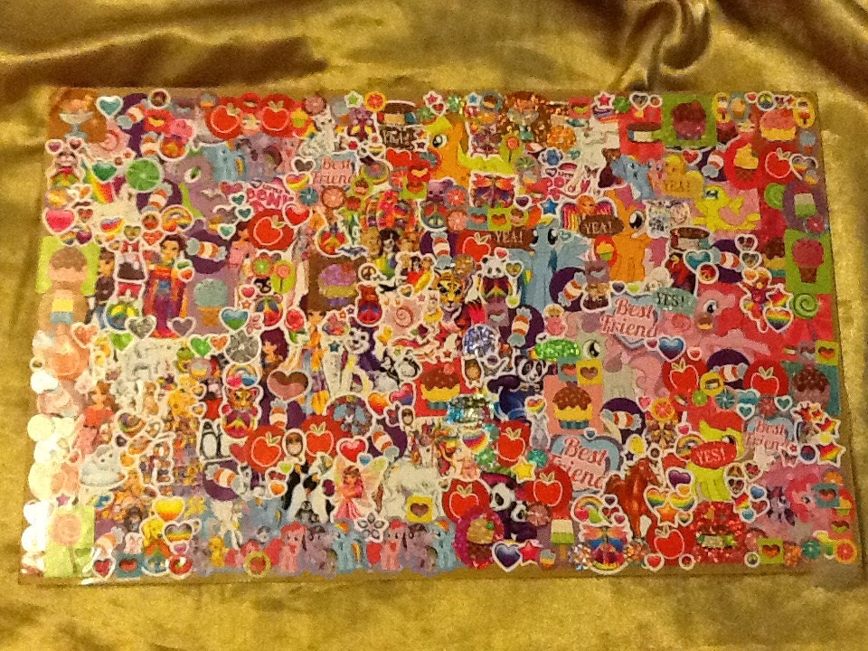 Sticker Collage On Cardboard By Krystalgifts On Etsy