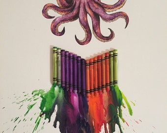 Items similar to Melted Crayon Art - Sunset Series II on Etsy