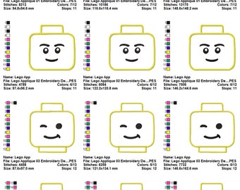 Handmade lego embroidery design – Etsy