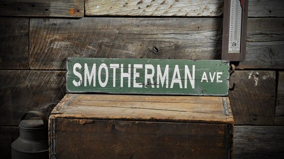 Custom Wooden Street Sign Rustic Hand Made Distressed Wood