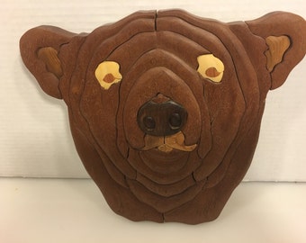 Intarsia bear | Etsy