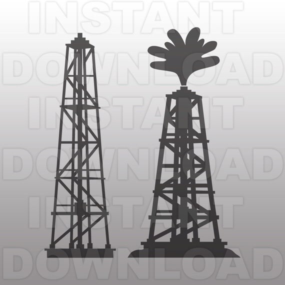 Oil Drilling Rig SVG FileRoughneck SVG FileOilfield SVG