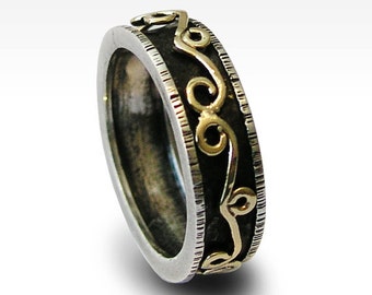 Gemstone ring oxidized silver ring Sterling silver by artisanlook